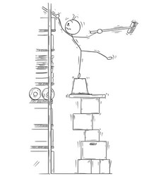 Cartoon man or businessman falling down from Vector Image
