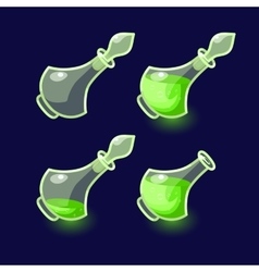 Bottle fire game icon magic elixir Royalty Free Vector Image