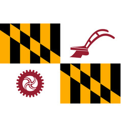Flag howard county in maryland usa Royalty Free Vector Image