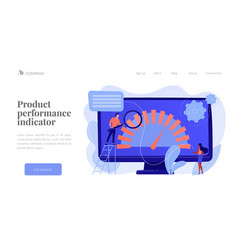 Benchmark testing concept landing page Royalty Free Vector