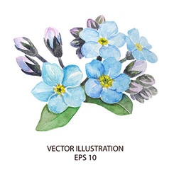 Forget me not Engraving Royalty Free Vector Image