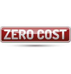 Zero cost button Royalty Free Vector Image - VectorStock