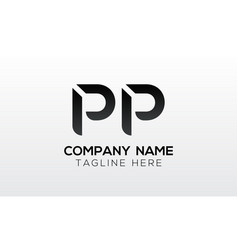 Initial pp letter logo with creative modern Vector Image
