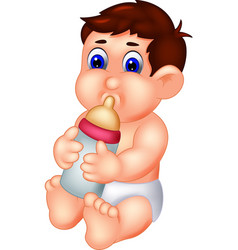 Cute bagiraffe cartoon sitting for you design Vector Image