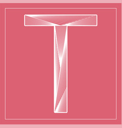 Decorative font stylized letter t Royalty Free Vector Image