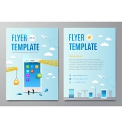 Computer programmimg brochure template layout Vector Image