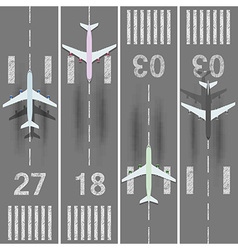 Airport building with runway exterior view Vector Image