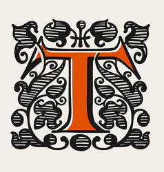 Alphabet in medieval gothic style set Royalty Free Vector