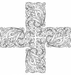 Calligraphy cross Royalty Free Vector Image - VectorStock