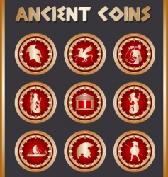 Ancient coins Royalty Free Vector Image - VectorStock