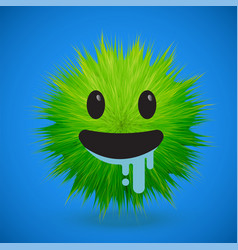 Yellow yummy smiley emoticon hungry face emoji Vector Image