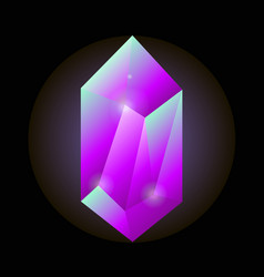 Crystal gemstone or precious gem stone icon Vector Image