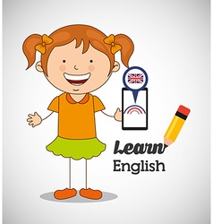 Learn english design Royalty Free Vector Image