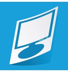 Monitor sticker Royalty Free Vector Image - VectorStock