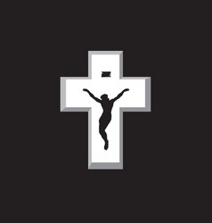 Crucifixion jesus christ a religious symbol Vector Image