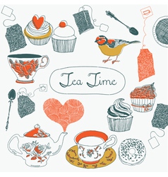 Tea time Royalty Free Vector Image - VectorStock