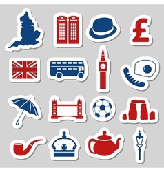 Great britain stickers Royalty Free Vector Image