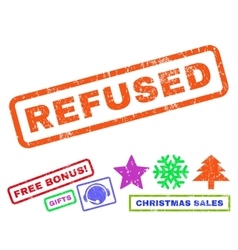 Refused Rubber Stamp Royalty Free Vector Image