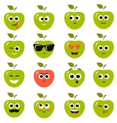 Happy apple smiley Royalty Free Vector Image - VectorStock