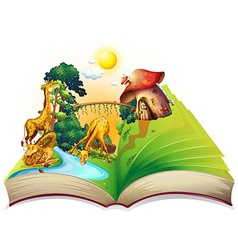 A monkey crossing the river Royalty Free Vector Image