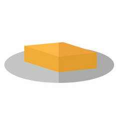 Block of chocolate on a white background Vector Image