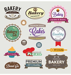Bakery signs set Royalty Free Vector Image - VectorStock
