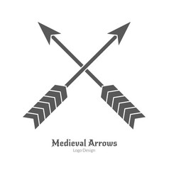 Medieval logo emblem template black simple style Vector Image