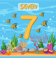 Number seven Royalty Free Vector Image - VectorStock