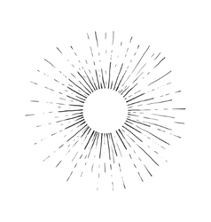 Sun with face engraving style Royalty Free Vector Image