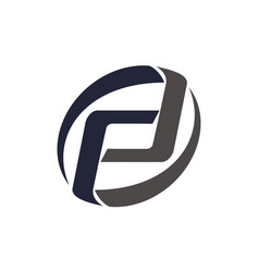 Letter pf fd ff modern Royalty Free Vector Image