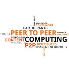 Word cloud - p2p computing Royalty Free Vector Image