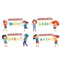 Student holding mathematics tools Royalty Free Vector Image