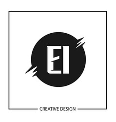 Initial letter ie logo template design Royalty Free Vector