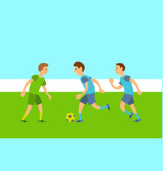 Cartoon of smiling football or soccer player Vector Image
