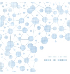 Blue molecules texture frame seamless pattern Vector Image