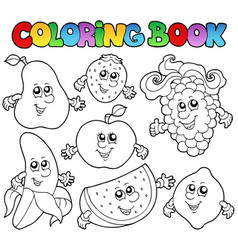 Coloring book with vegetables Royalty Free Vector Image
