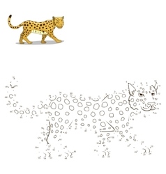 Draw animal elephant educational game Royalty Free Vector