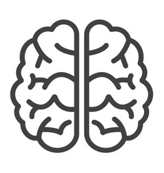 Brain line icon brainstorm and idea medical Vector Image
