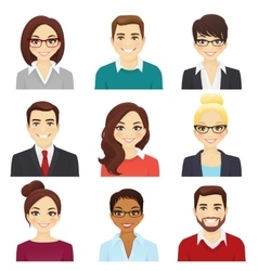 Business team set Royalty Free Vector Image - VectorStock