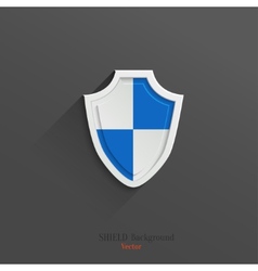 Symbol protection guard blue glossy shield Vector Image