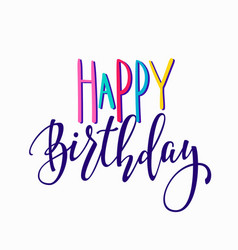 Happy birthday party lettering typography Vector Image