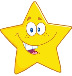Cute happy star Royalty Free Vector Image - VectorStock
