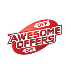 Awesome offers Royalty Free Vector Image - VectorStock