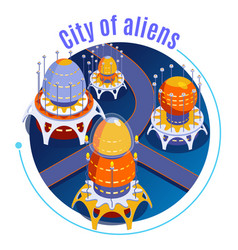 Aliens and ufo vintage emblems labels badges Vector Image