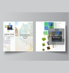 Template for square design brochure magazine Vector Image