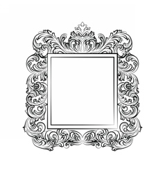 Baroque mirror frame Royalty Free Vector Image