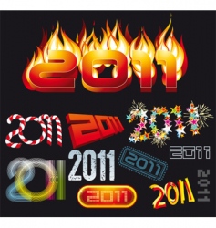 2011 set Royalty Free Vector Image - VectorStock