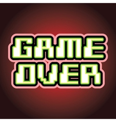 Game over cartoon slogan Royalty Free Vector Image