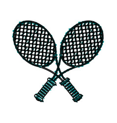 Set badminton equipment Royalty Free Vector Image