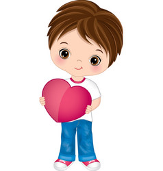 Cute little girl holding heart shape air balloons Vector Image